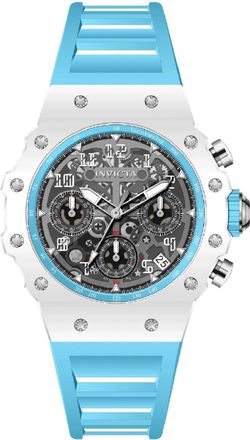 Invicta Racing 69621 Herrenuhr - Quarzwerk - Acryl mit silbernem Zifferblatt - 40 mm