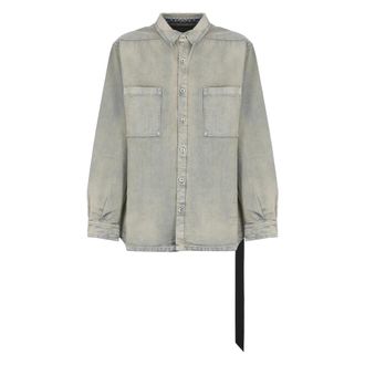 Rick Owens Sand Washed Cotton Jacket - - Shirts - Herren - Beige - L