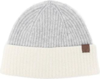 Eleventy Homme, Accessoires, Gris, Taille: ONE Size Ribbed Beanie