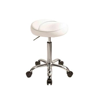 Generic Sattelhocker mit R&auml;dern, drehbarer, Verstellbarer Rollhocker, geeignet for Massage, Sch&ouml;nheitssalons, Spas und B&uuml;ros(White)