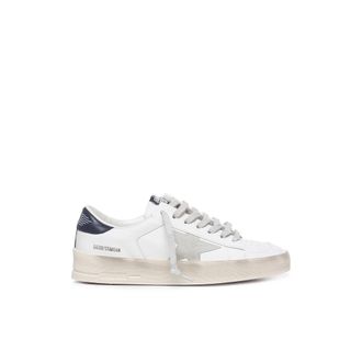 Golden Goose Homme, Chaussures, Blanc, Taille: 44 EU Baskets en cuir gris glac&eacute; et bleu
