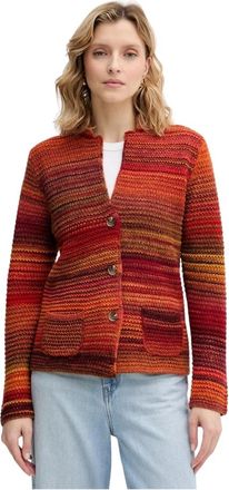 Benetton Cardigan en maille &agrave; motif - Femme - Pulls - Multicolore - Taille: 42 FR