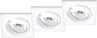 Trio Leuchten Einbauleuchten Set Jura 3er-Set Jura 650000331, Metall Weiß matt, exkl. 3x GU10