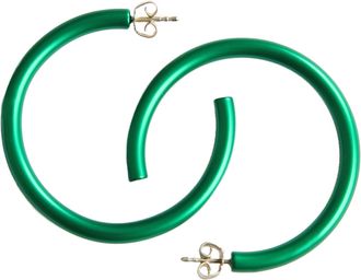 DeMarie Creolen Metall eloxiertes Aluminium Matt/Glanz Grün