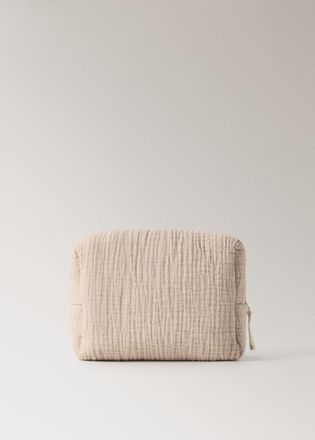 Mango Trousse de toilette enfant en coton gaze beige - Home - Taille unique - MANGO HOME