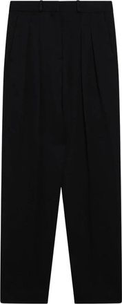 Loulou Studio Femme, Pantalons, Noir, Taille: 38 FR Pleated Tailored Pants