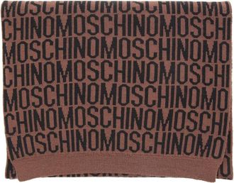 Moschino Femme, Accessoires, Brun, Taille: ONE Size Logo Scarf