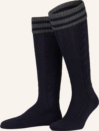 Lusana Lusana Trachten-Kniestr&uuml;mpfe blau