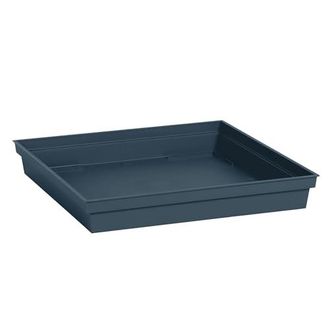 Eda Quadratischer Untersetzer Toskana, 40 cm - f&uuml;r Blumentopf Toskana 50 cm - 40 x 40 x H 5,9 cm - Jeansblau