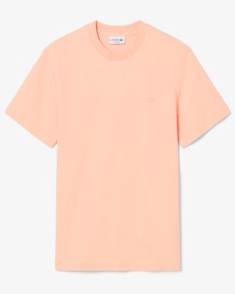 Lacoste Unifarbenes T-Shirt aus einem Krepp-Jersey, Classic Fit in