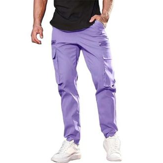 Generic Pantalon cargo pour homme - Jogging pour homme - Pantalon de surv&ecirc;tement l&eacute;ger - Pantalon de sport - Pantalon de surv&ecirc;tement d&eacute;contract&eacute; avec plusieur
