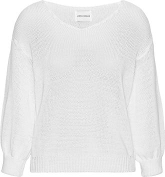 Americandreams Americandreams, Femme, Pulls, Blanc, Taille: 44 FR Milana LS Light Cotton Knit