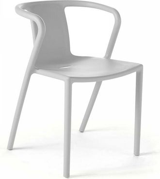 Oviala Oviala - Lot de 4 chaises plastique blanc