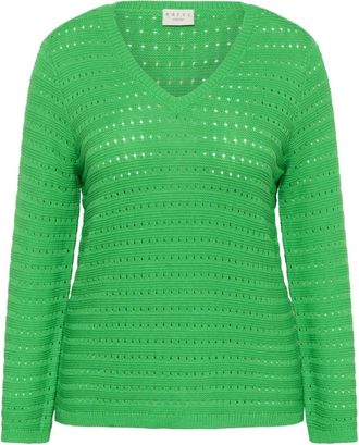 Kaffe Curve Femme, Pulls, Vert, Taille: 44 FR V-neck Tricots