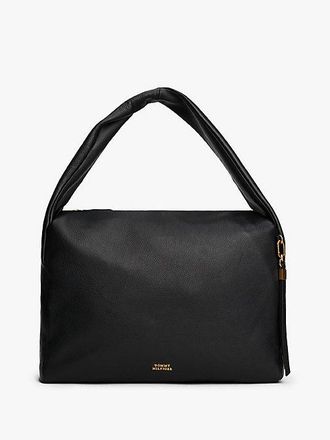 Tommy Hilfiger Sac hobo City en cuir à plaque logo