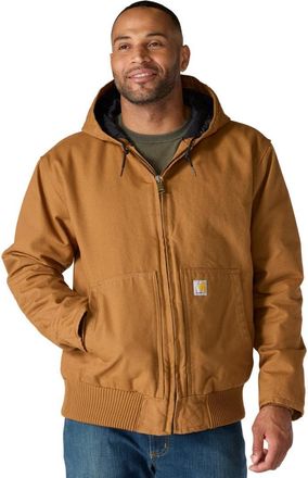 Carhartt Work in Progress Herren, Weite, isolierte Freizeitjacke aus ausgewaschenem Segelleinen, Carhartt Braun, XXL