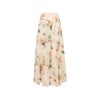 Zimmermann Femme, Jupes, Multicolore, Taille: 40 FR Carousel Burnout Midi Skirt