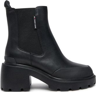 Tommy Jeans Stiefeletten Tjw Mid Heel Chelsea Boot EN0EN02681 Schwarz