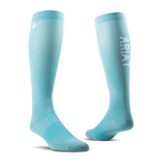 Ariat TEK Essential Performance Socks in Aqua, Size OS