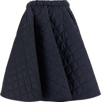 Prada Quilted Re-Nylon Midi Skirt - Navy