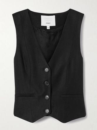 Citizens Of Humanity Gilet En Serge X Argent - Noir