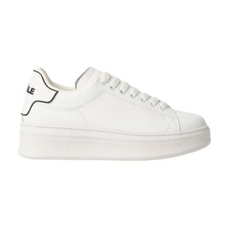 Ga&euml;lle Paris Wei&szlig;e Ledersneakers mit Gummipatch - - Shoes - Damen - Wei&szlig; - 35 EU