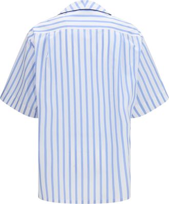 Dolce & Gabbana Striped Cotton-Silk Shirt - Blue
