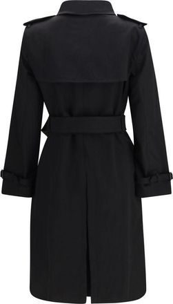 Burberry Womens Black Cotton Coat Clothing