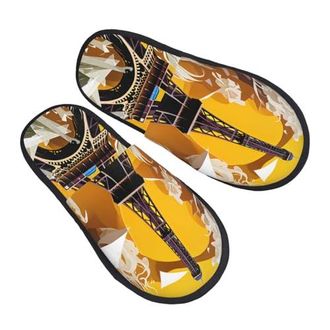 Generic Tour Eiffel De Paris Unisexe Pantoufles Antid&eacute;rapantes Chaussures De Maison Doux Chaussons Pour Maison Hiver Int&eacute;rieur M