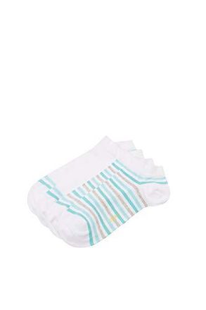 Esprit Mixed Stripe 2-Pack, Socquettes Femme, Coton, Blanc (White 2000), 39-42 (Lot De 2)