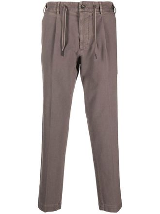 Dell'Oglio pantalon chino à lien de resserrage - Marron