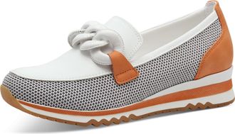 Marco Tozzi Damen Slipper mit Keilabsatz Bequem, Weiß (White Comb), 37 EU
