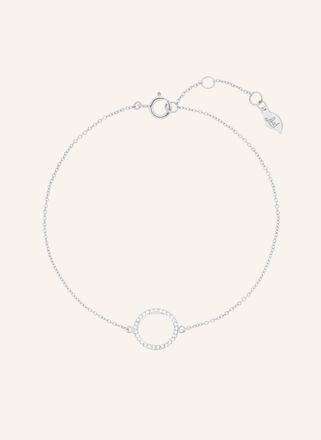 Leaf Armband Circle Aus 18 Karat Wei&szlig;gold Mit Diamanten silber