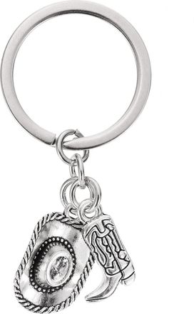 NUOBESTY Schl&uuml;Sselanh&auml;Nger Mit Westernstiefel Und Hut, Anh&auml;Nger F&uuml;R Schl&uuml;Sseltasche, Dekoration