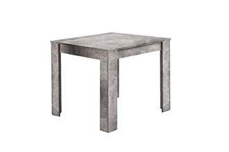 Byliving Esszimmertisch Nepal/Beton-Optik grau/Kleiner Küchentisch 80 x 80 cm/Esstisch Melaminharz beschichtet / 18 mm Dicke Tischplatte / 80 x 80, H 75 cm