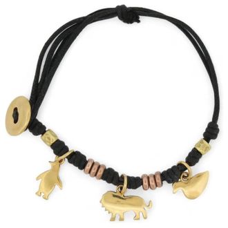 Dodo Armband - Dodo Armband Rondelles Granelli Charms L&ouml;we Pingu - Gr. ONESIZE - in Gold - f&uuml;r Damen
