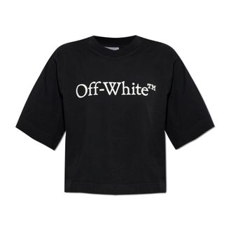 Off-white Femme, Tops, Noir, Taille: 40 FR T-shirt court ample