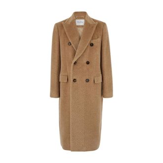 Dolce & Gabbana Homme, Manteaux, Beige, Taille: L Manteau Beige &agrave; Double Boutonnage Lama