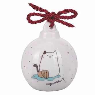 Villa D'Este Home Tivoli Oroscocats Aquarius Keramik Weihnachtskugel