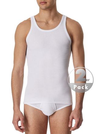 Schiesser Herren Tanktops wei&szlig; Baumwolle