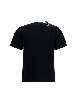 Burberry Womens T-Shirt With Cut-Out Detail Black Cotton T-Shirts And Polos