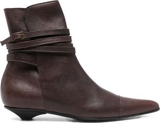 Romeo Gigli bottines en cuir (années 1990) - Marron