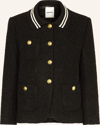 Sandro Sandro Bouclé-Jacke schwarz