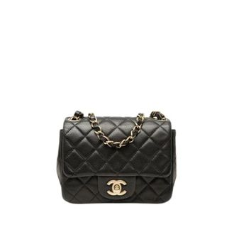 Chanel Sac bandouli&egrave;re carr&eacute; pr&eacute;-poss&eacute;d&eacute; - Femme - Pre-owned - Noir - Taille: ONE Size