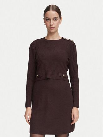 Morgan Strickkleid 252-RMILOW Dunkelbraun Slim Fit