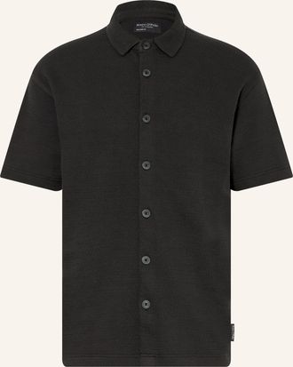 Marc O'Polo Marc Opolo Kurzarm-Hemd Relaxed Fit Aus Jersey schwarz