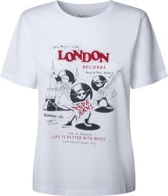 Pepe Jeans London Balbina T-Shirt, Blanc (Blanc), L Femme