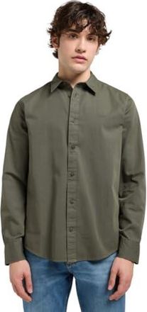 Lee Patch Shirt, Gris Olive, M Hommes