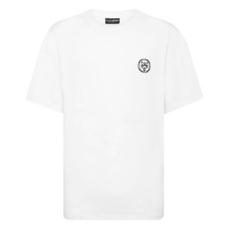 Plein Sport Homme, Tops, Blanc, Taille: 2XL T-shirt Col Rond MC