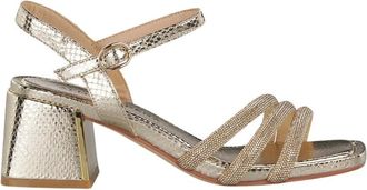 Alma En Pena Alma EN Pena, Femme, Chaussures, Jaune, Taille: 39 EU Sandale &agrave; talon triple bride